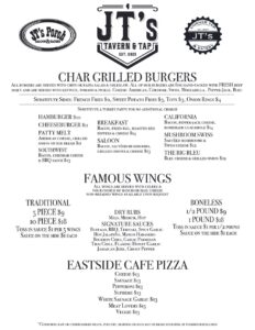 Menu – Jts Corner Tap & Eatery